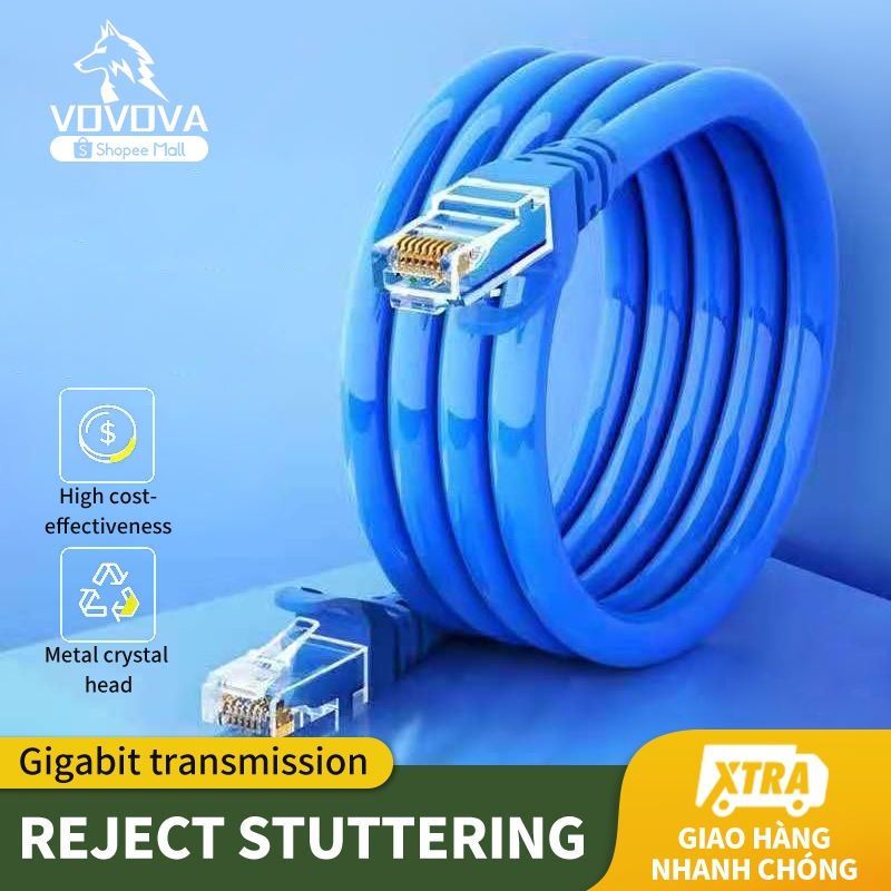 VOVOVA 1 meters to 50 meters gold-plated Ethernet cable RJ45 Cat6 ...