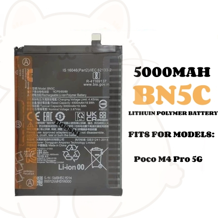 BN5C 5000mAh Battery For Xiaomi Poco M4 Pro 5G M4pro | Shopee Philippines