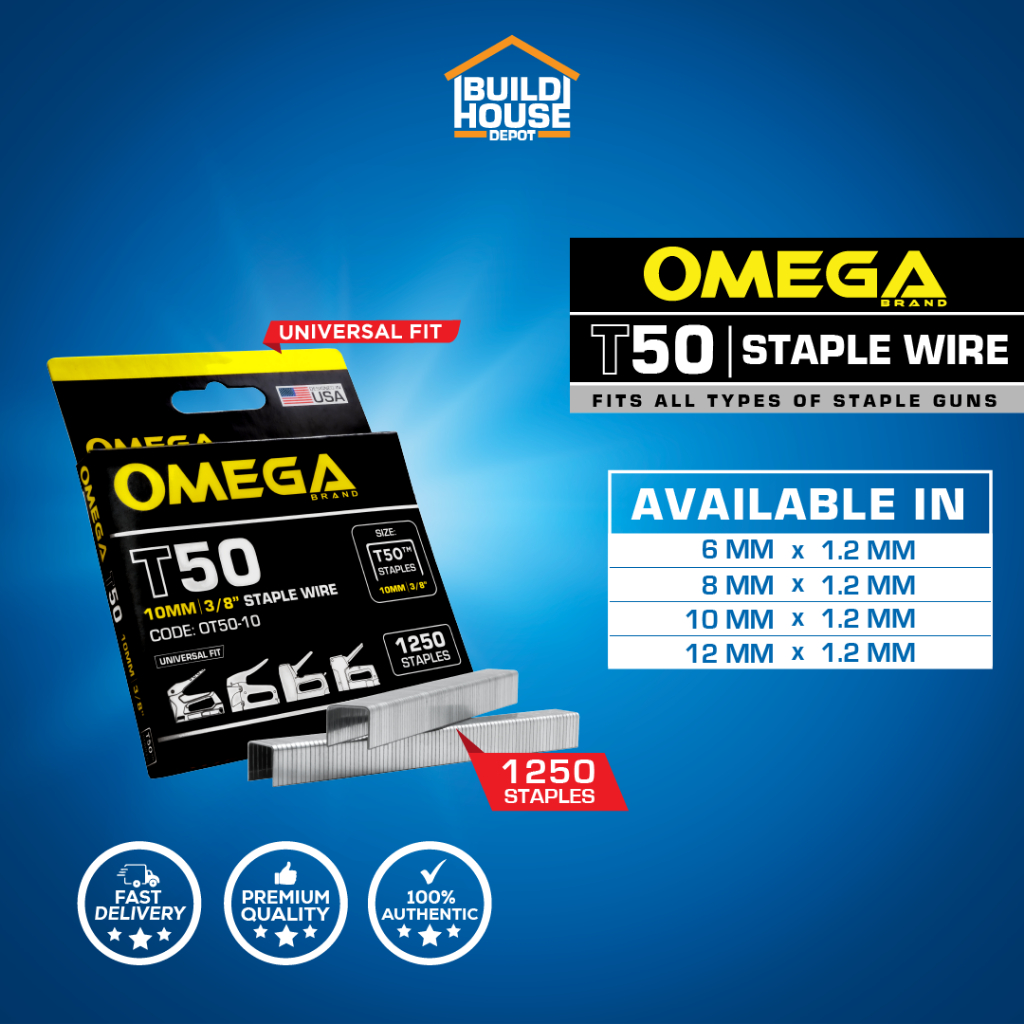 OMEGA T50 Heavy Duty Staple Wire - Universal Fit - 1/4" | 5/16" | 3/8 ...