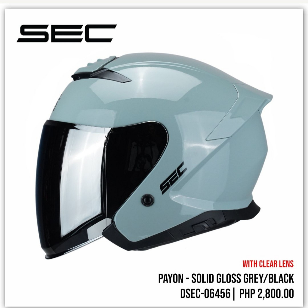 SEC Half Face Helmet for Motorcycle Payon Solid Gloss/Matte (M-XL ...