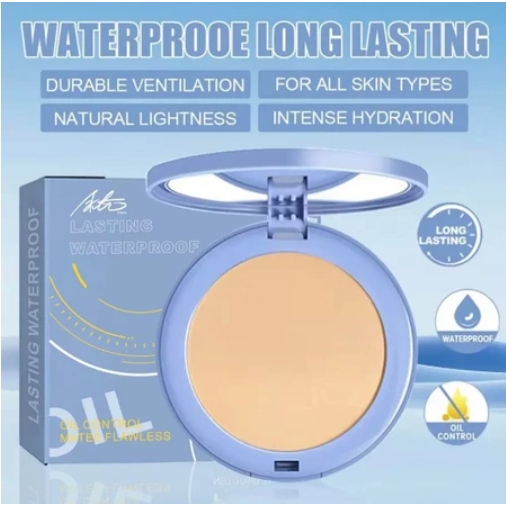 Face Powder Lasting Waterproof Oil Control Matte Flawless Face Pressed Powder 10g/0.35oz ...