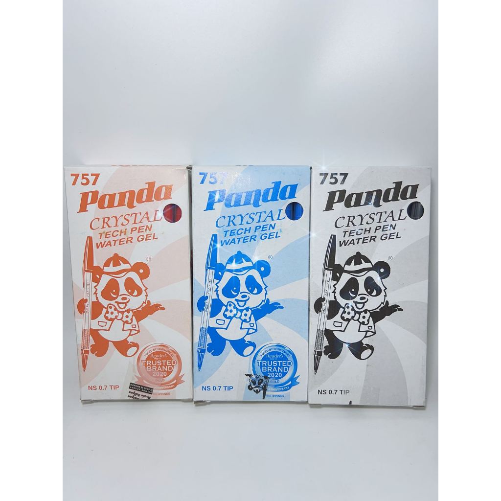 Panda Original Crystal Ballpen Black Blue Red 25's for 1Box | Shopee ...