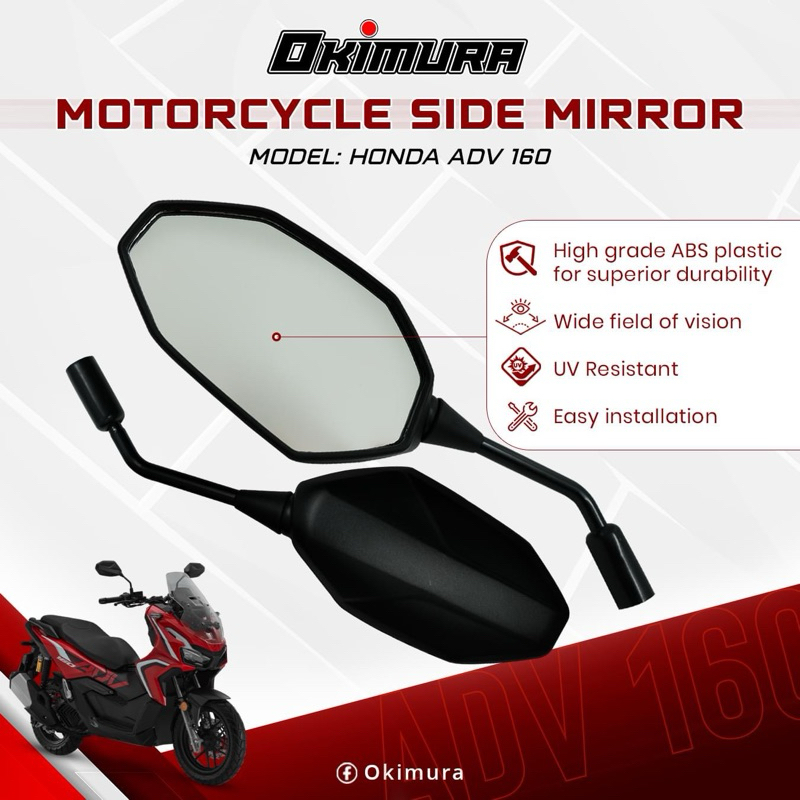 OKIMURA ORIGINAL SIDE MIRROR ADV160 STOCK HONDA | Shopee Philippines