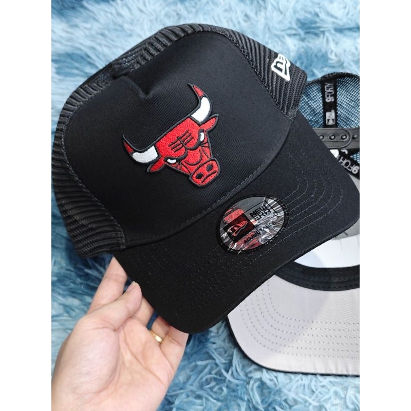 BULLS BLACK A FRAME NET CAP OG LOGO | Shopee Philippines