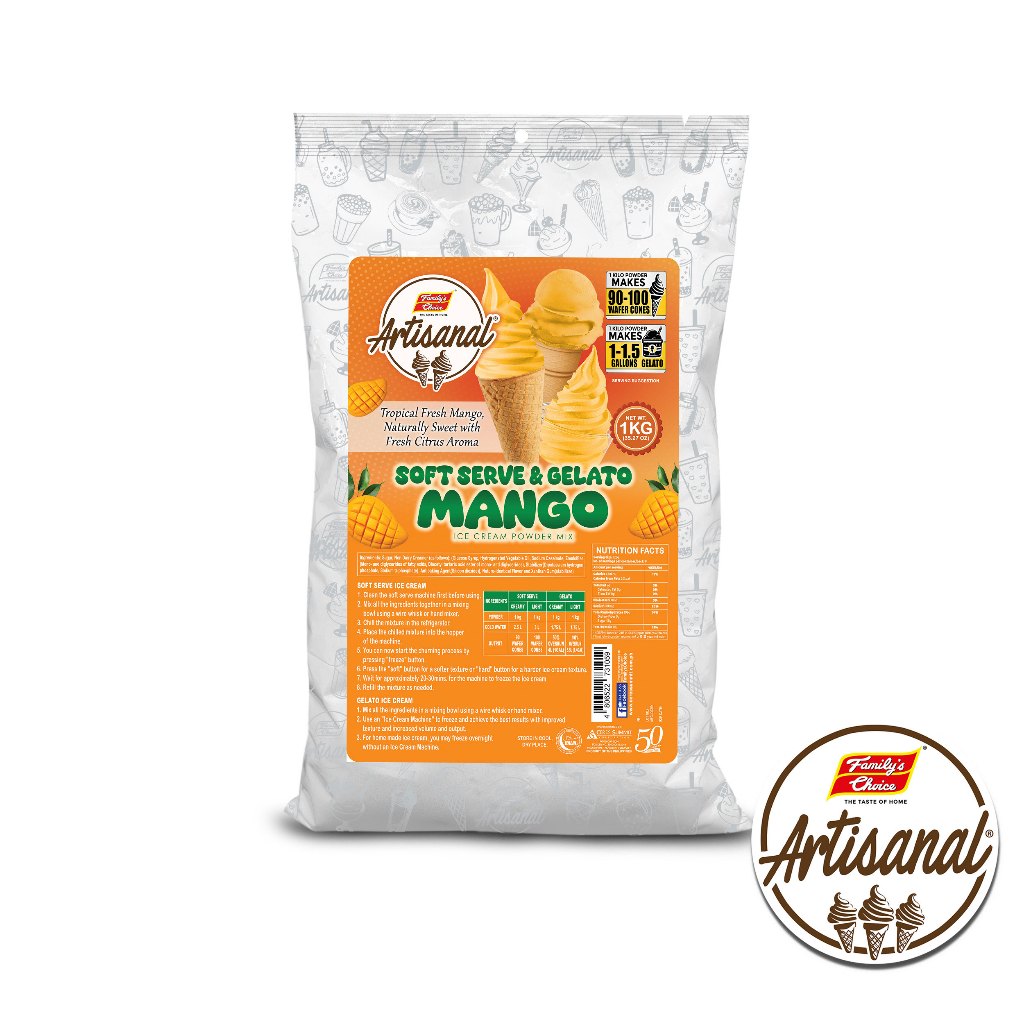 Artisanal Soft Serve & Gelato Mango Ice Cream Powder Mix 1Kg | Shopee ...