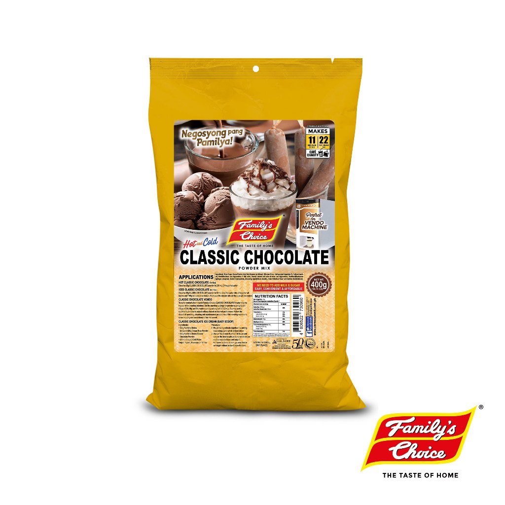Family's Choice Classic Chocolate Vendo Pack 400gms | Shopee Philippines