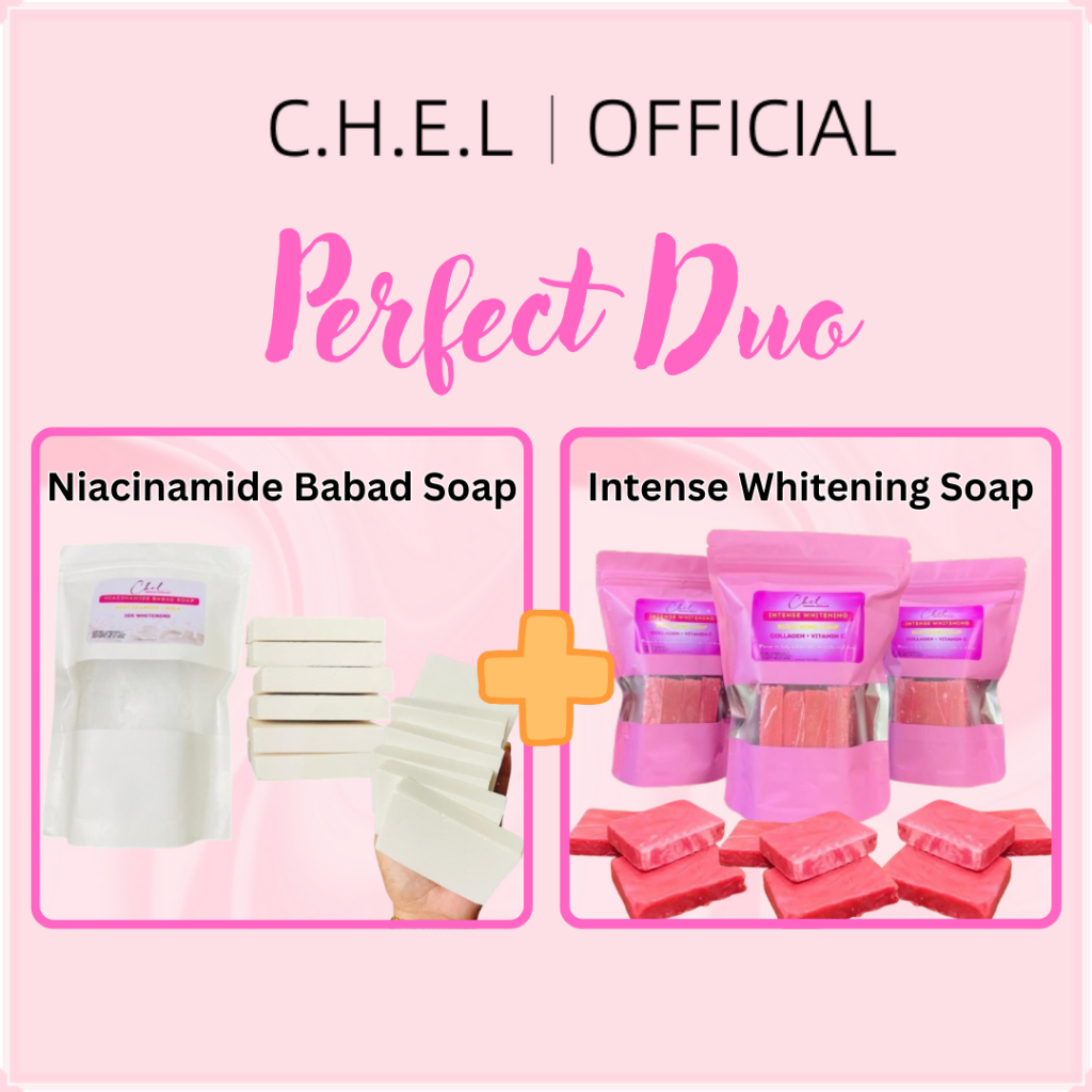 CHEL BEAUTY Perfect Duo Intense Bleaching Soap $ Niacinamide Babad Soap ...