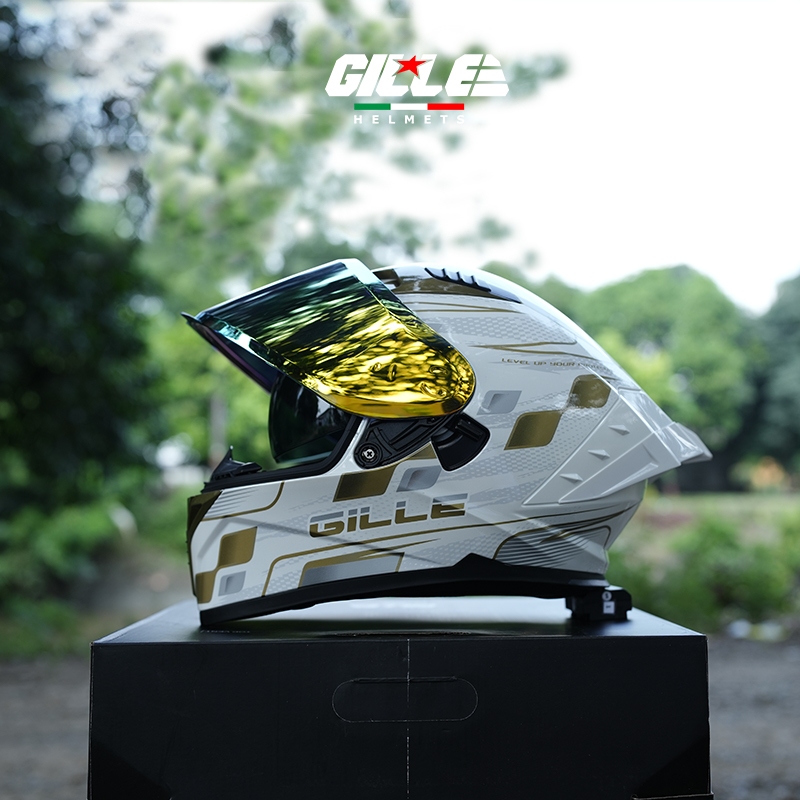 GILLE FF012 full face motorcycle helmet Dual Visor for women | Shopee ...