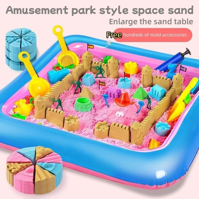 51 Molds Space Sand Set Inflatable Cushion Safe Non-Toxic Kinetic Sand ...