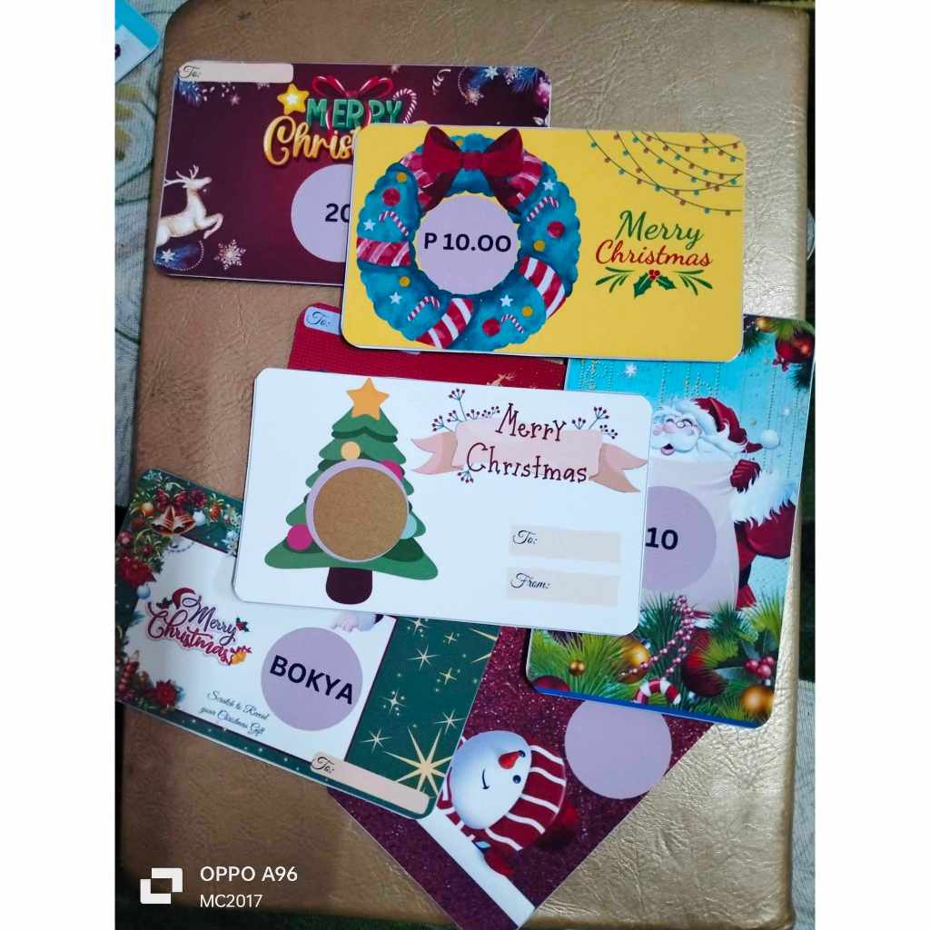 Customized Scratch Card for Christmas / Scratch off gift card landscape ...