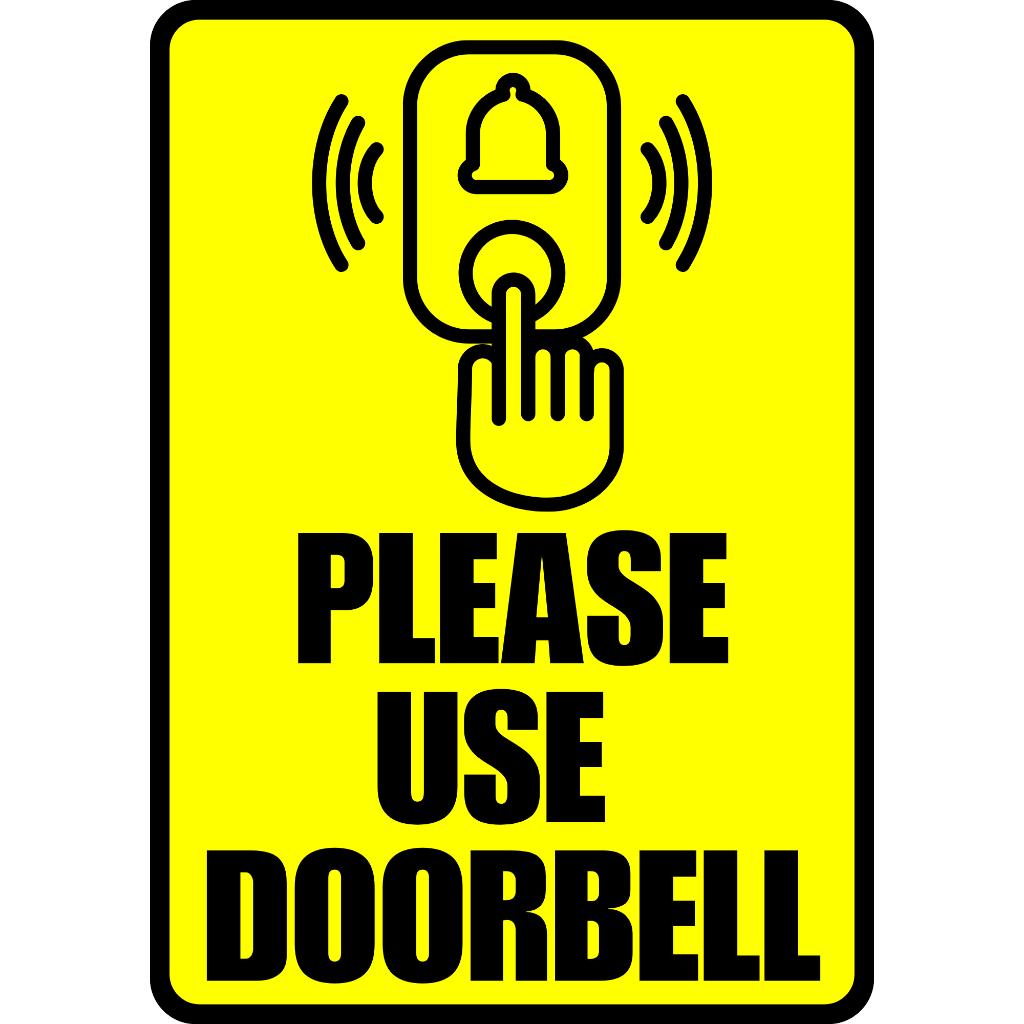 PLEASE USE THE DOORBELL SIGNAGE - A4 Size Laminated | Shopee Philippines