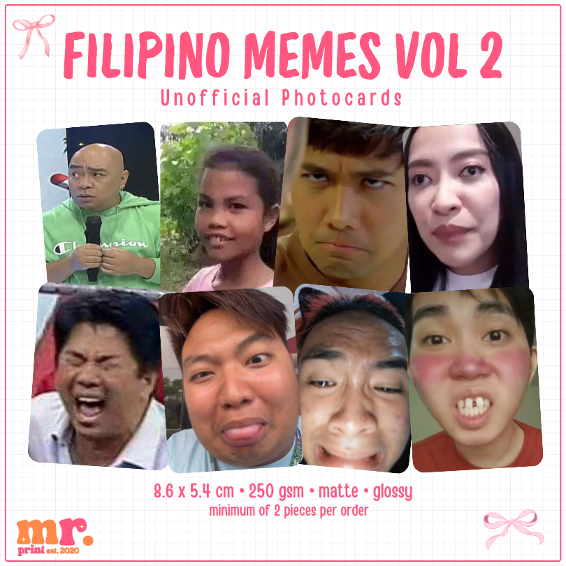 FILIPINO MEMES VOL 2 PHOTOCARD SELCA FUNNY MEMES MATTE AND GLOSSY ...