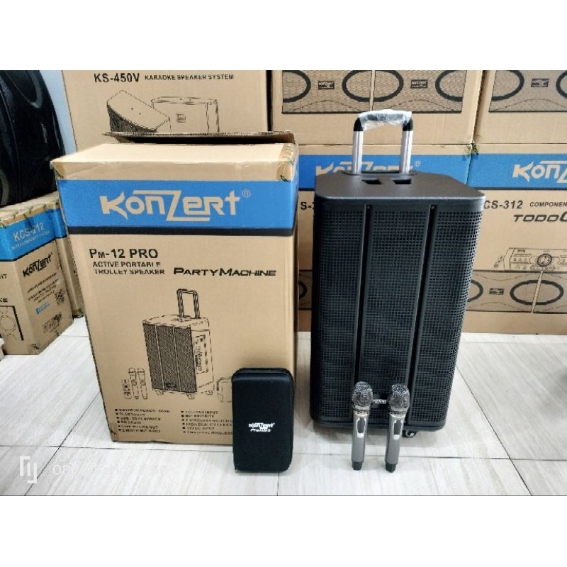 ORIGINAL KONZERT PORTABLE TROLLEY SPEAKER PM-12 PRO | Shopee Philippines