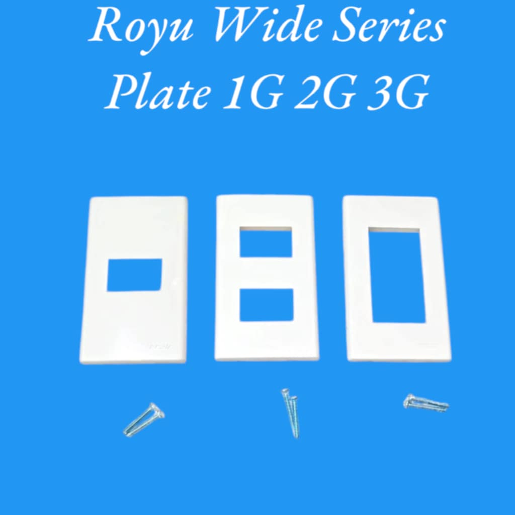 ROYU WIDE Series Plate Cover For Outlet Switch 1 2 3 Gang RWP1 RWP2 ...