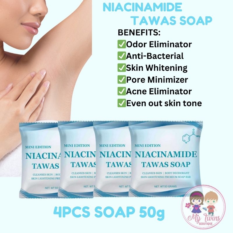 ORIGINAL NIACINAMIDE TAWAS SOAP MINIS 50g | Body Deodorant Cleanses ...