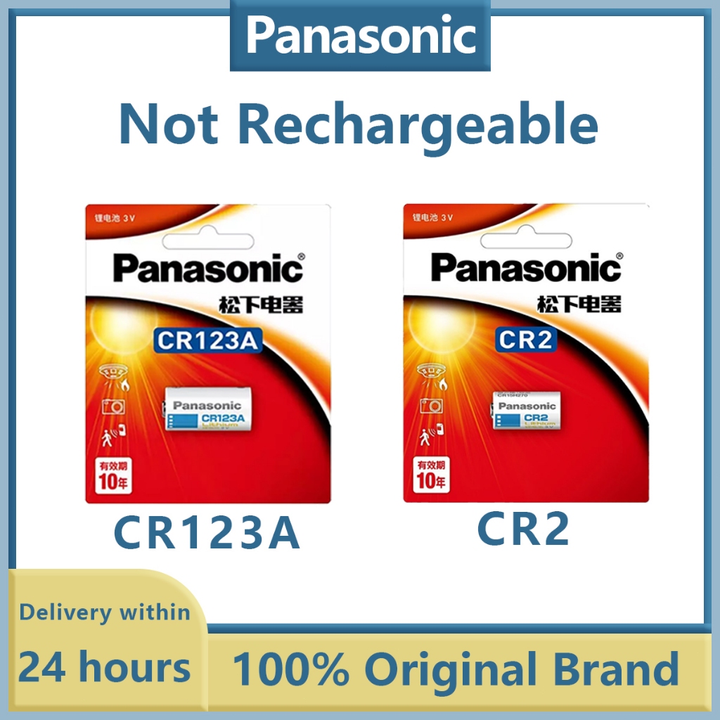 Panasonic CR123A/CR2 3V Lithium Battery Power 3 volts | Shopee Philippines