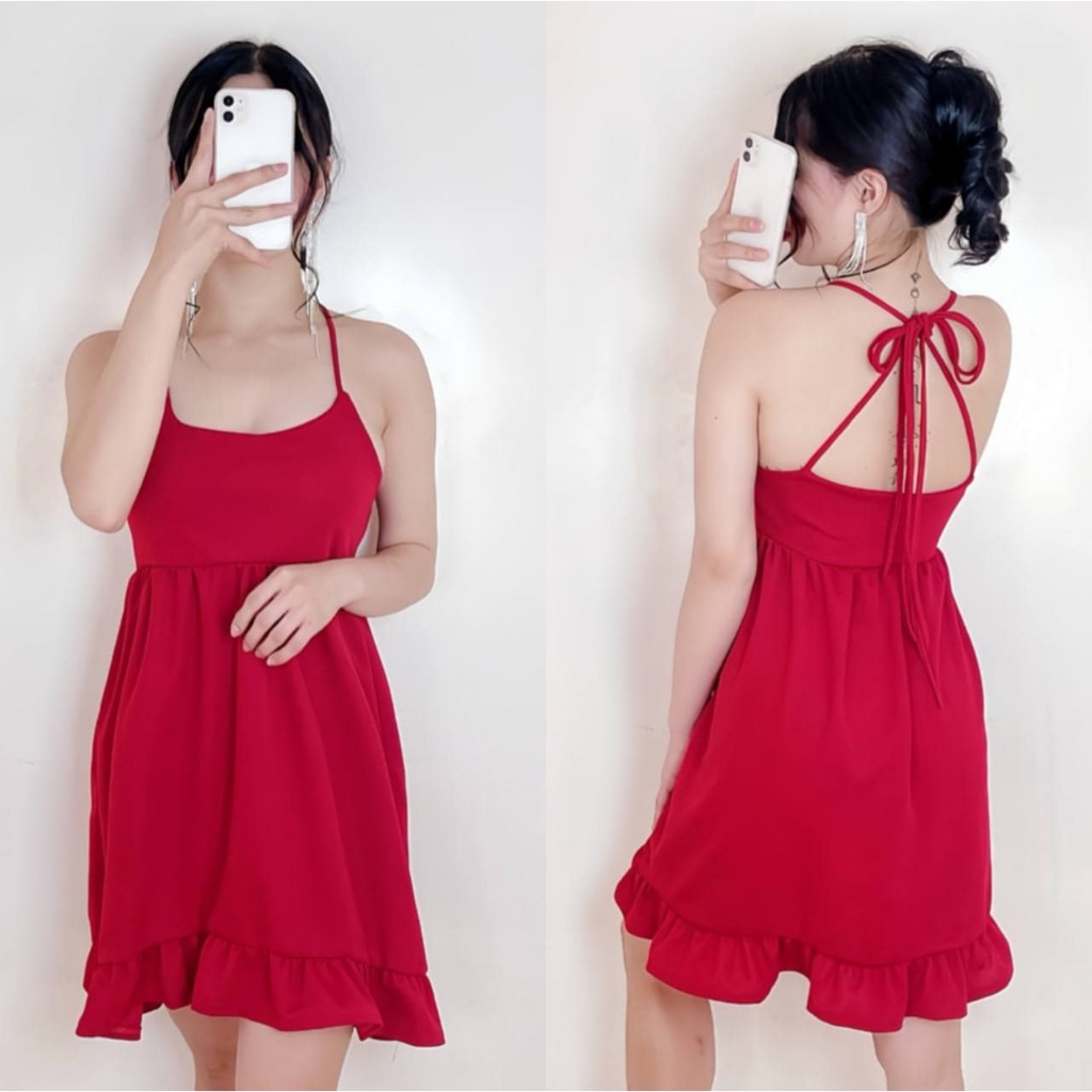 ON SALE! DBS FYANG Mini Backless Halter Dress Crepe Fabric Small to ...