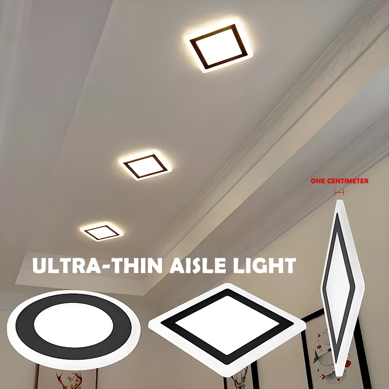 LED Modern Waterproof Ultra Thin Ceiling Light 1CM Tri color Ceiling ...