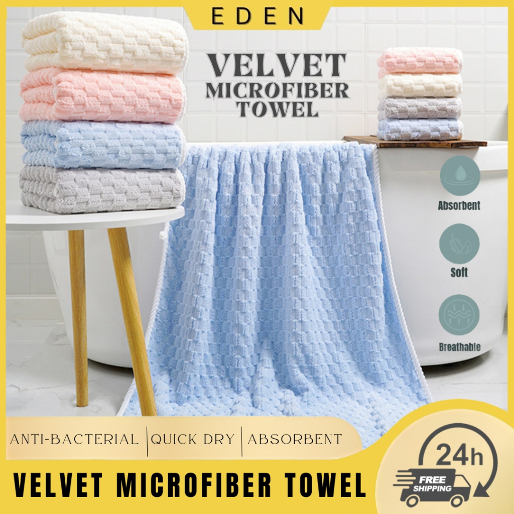 Velvet Towels and 2in1 Set Colorful Bath Towel Non Shedding Material ...