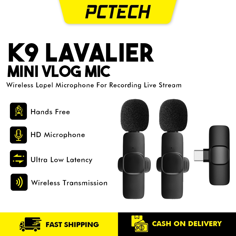 K9 Microphone For Videoke Microphone Lavalier Mic Live Stream Vlog ...