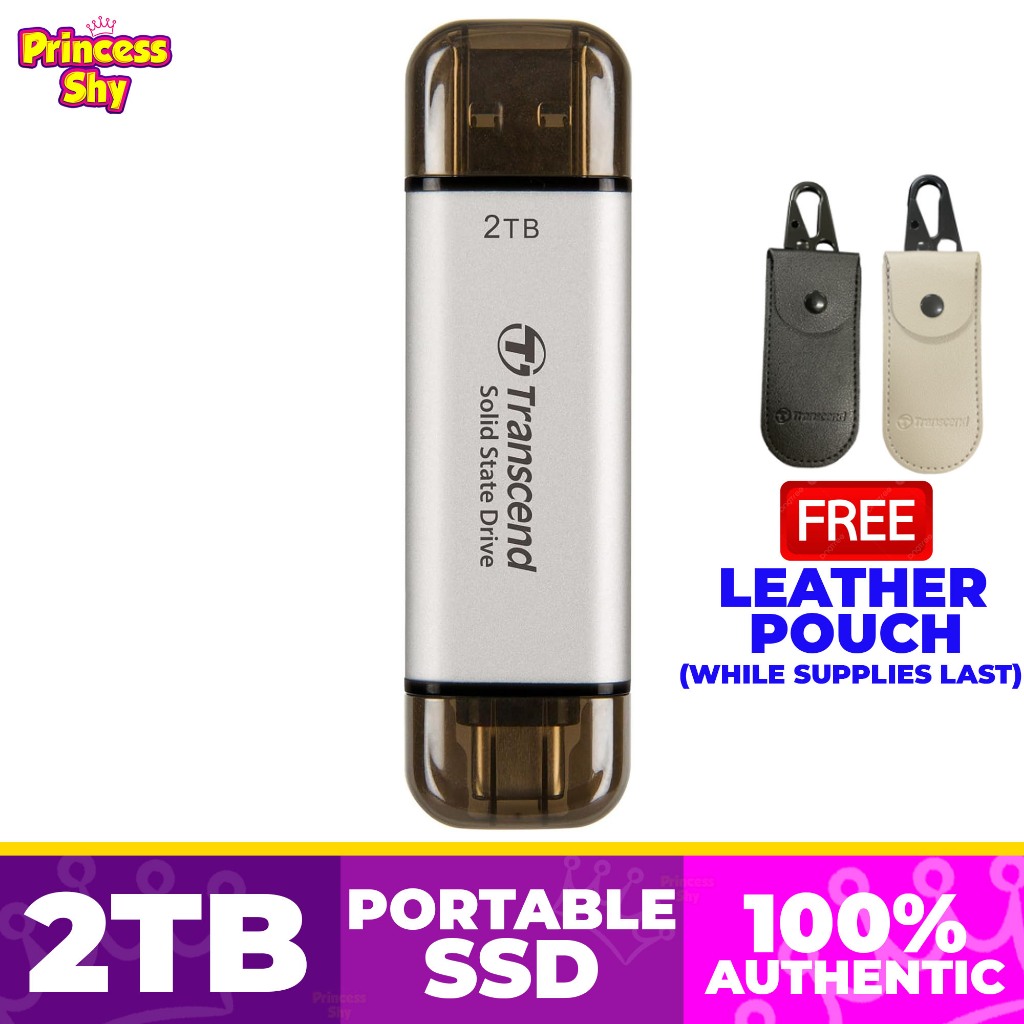 Transcend ESD310S 2TB Dual USB Flash Drive Type C Portable SSD Solid ...