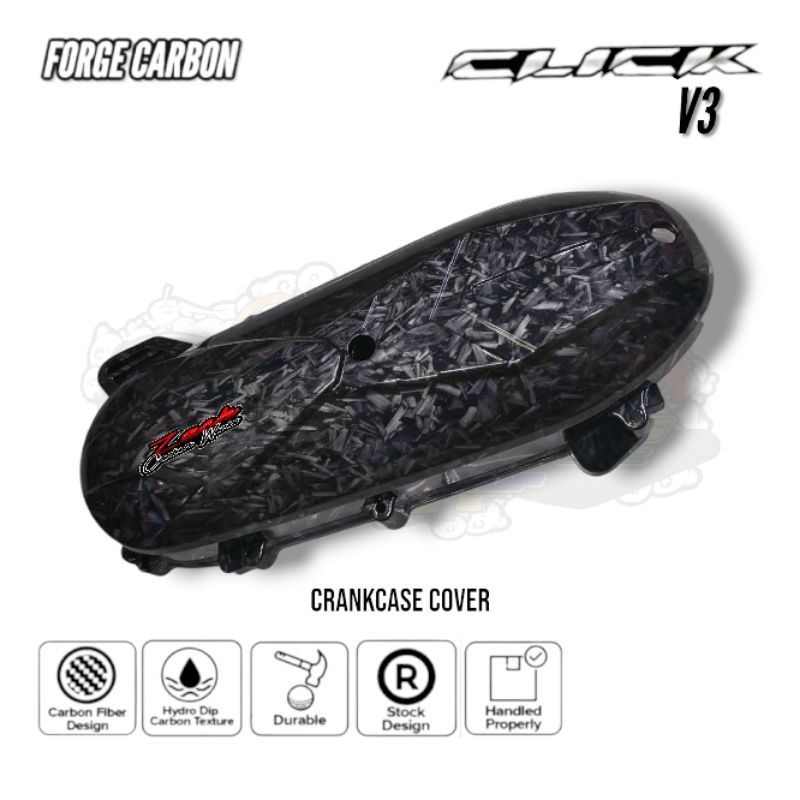 NEW!! Honda click v3 forged hydro dip carbon glossy crankcase | Shopee ...