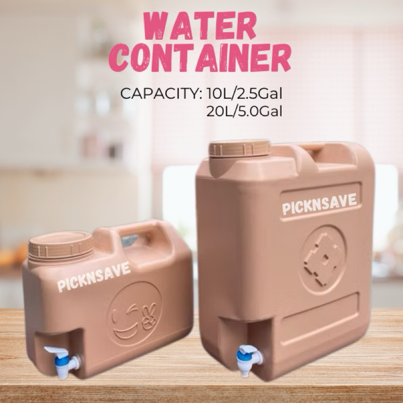 10L Aesthetic Water Gallon Mineral Container Cream Beige Color | Shopee ...