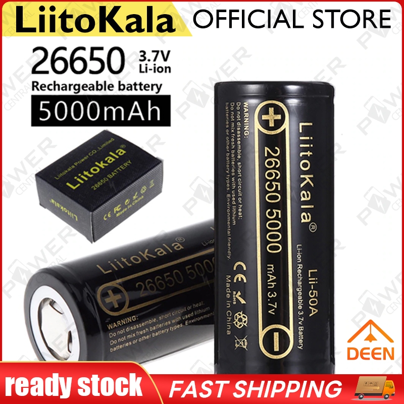 1PCS Legit 100% ENOOK 26650 5000mah 60A Lithium Rechargeable High ...