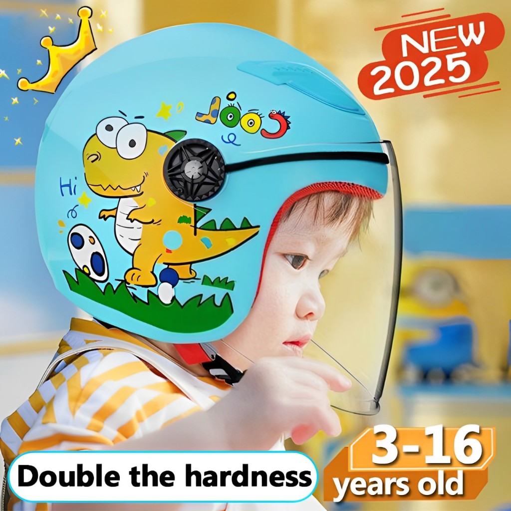 ICC Sticker Half Face Helmet for Kids cartoon children motorcycle ...