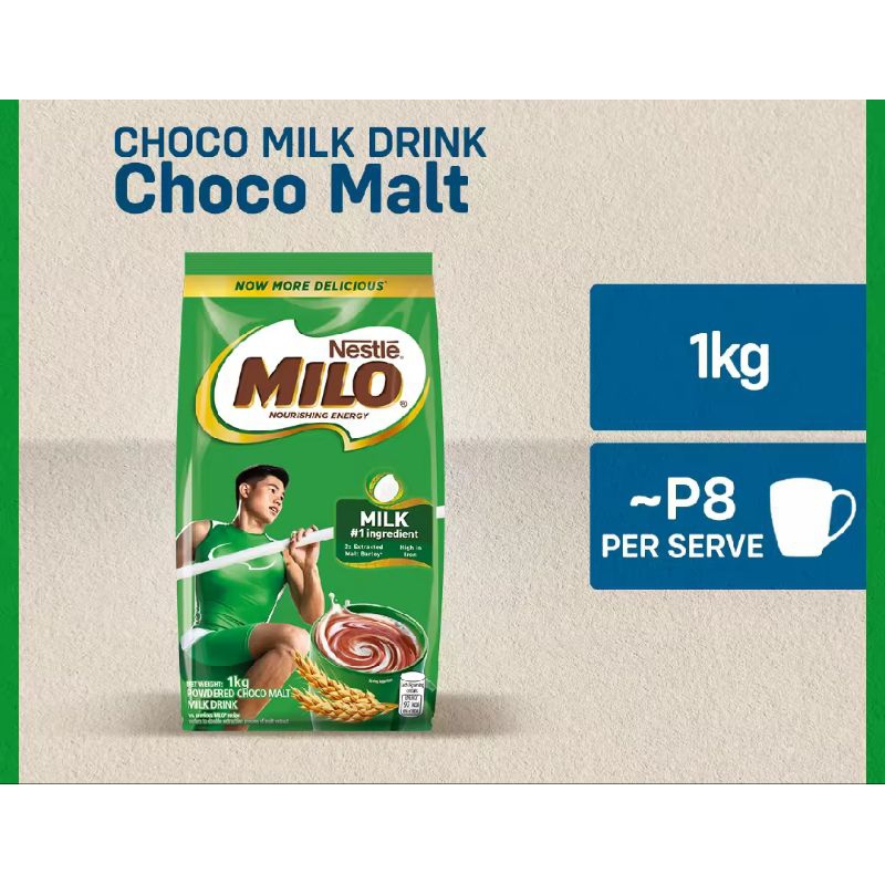 Milo Powdered Choco Malt Milk Drink 1kg | Shopee Philippines