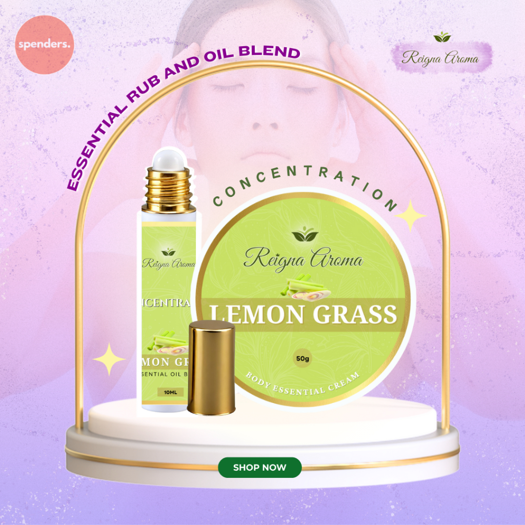 𝑳𝑬𝑴𝑶𝑵𝑮𝑹𝑨𝑺𝑺 Reigna Aroma Essential Rub/Oil 𝓔𝔁𝓹𝓮𝓻𝓲𝓮𝓷𝓬𝓮 𝓒𝓸𝓷𝓬𝓮𝓷𝓽𝓻𝓪𝓽𝓲𝓸𝓷 ...