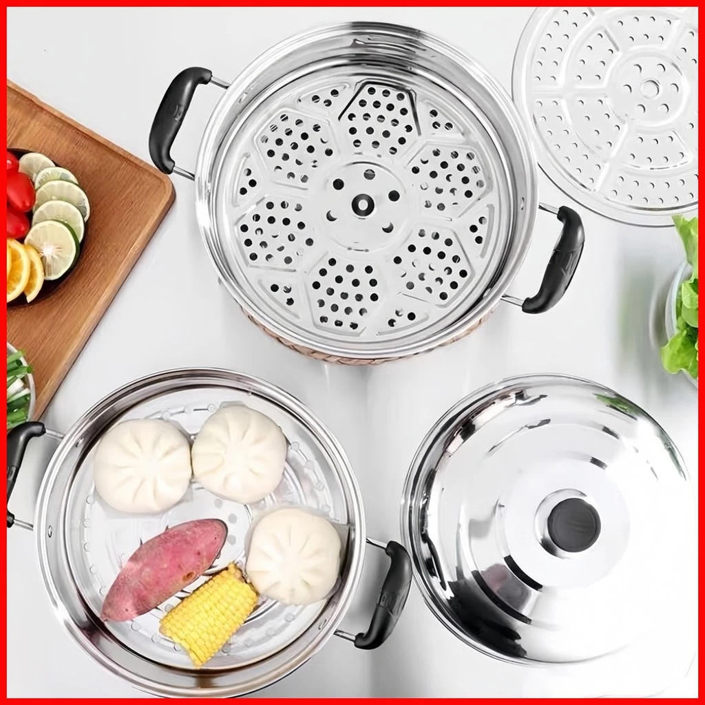 steamer 3 layer stainless food steamer stainless 28cm steamers 3 layer ...