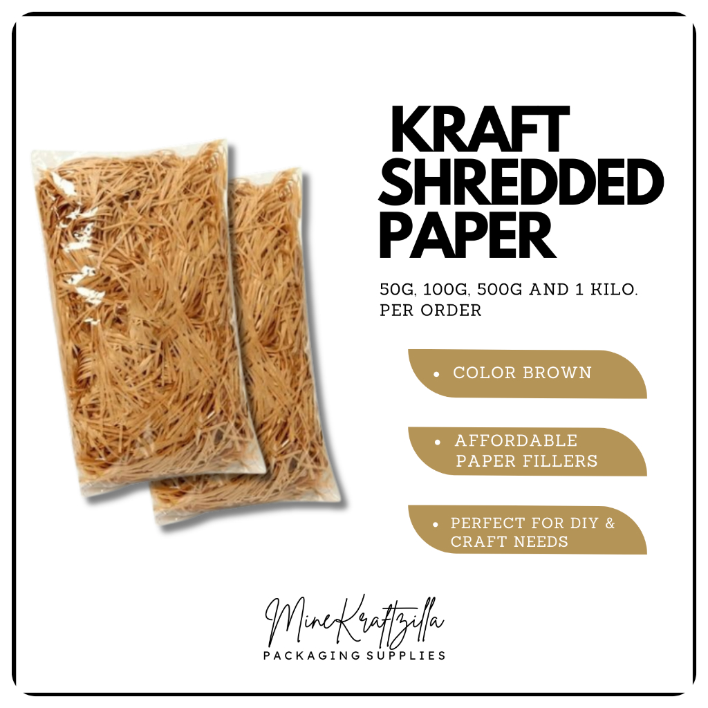 Eco-friendly Shredded Brown Kraft Paper Filler - 500grams, 1 Kilo ...