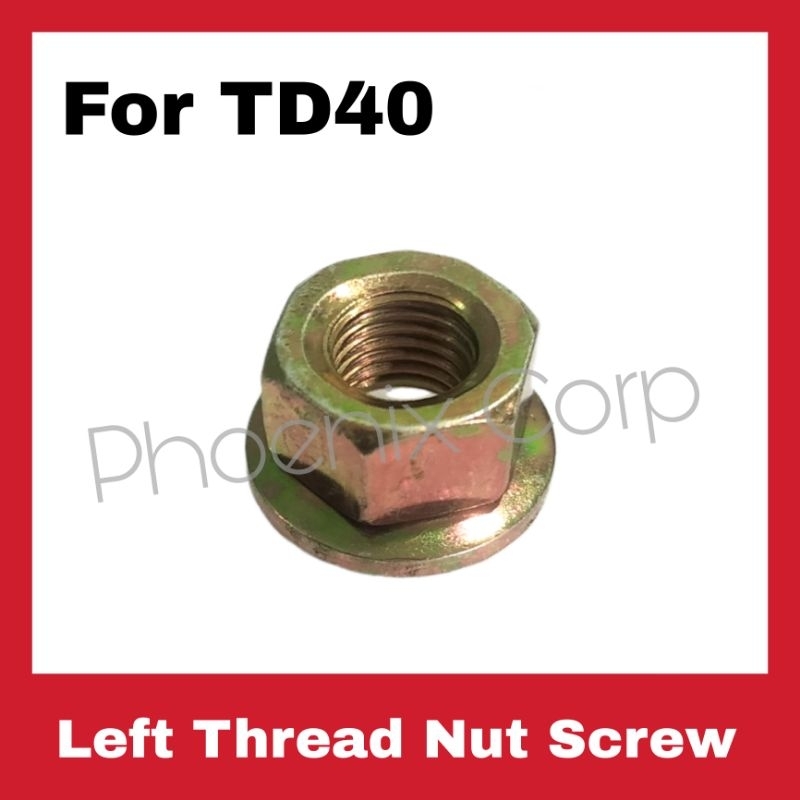 TD40 Left Thread Nut Screw for TD40 Grass Cutter Brush Cutter Spare ...