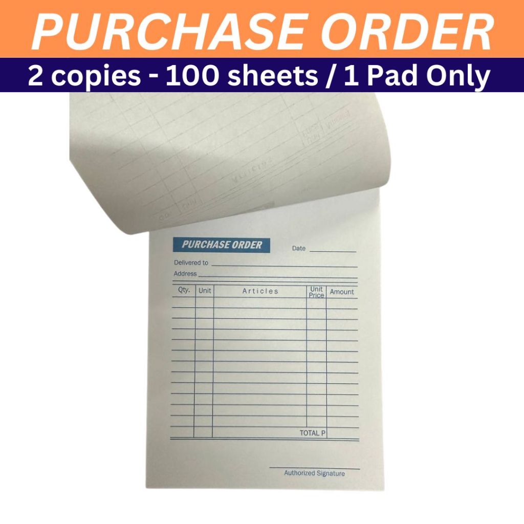Generic Purchase Order Slip Form (100 Sheets) | Shopee Philippines