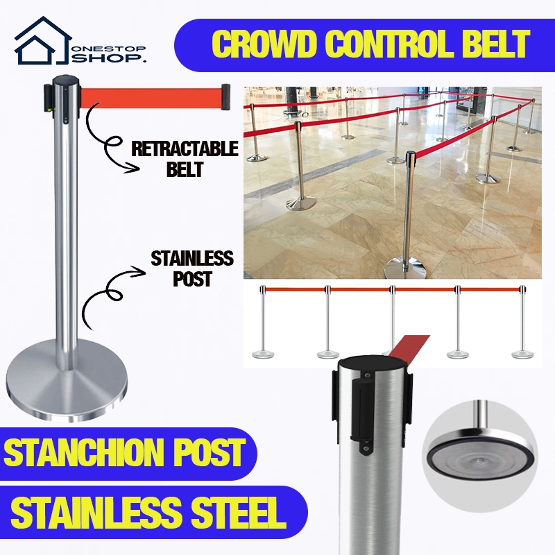 Crowd Control Stanchion Post Retractable Set Stanchions Stainless Steel ...