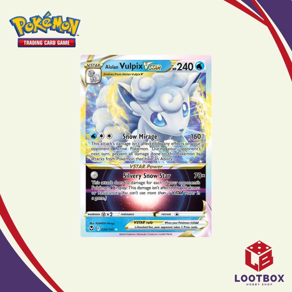 Pokemon Card Game: Alolan Vulpix VSTAR (Ultra Rare) - Silver Tempest ...
