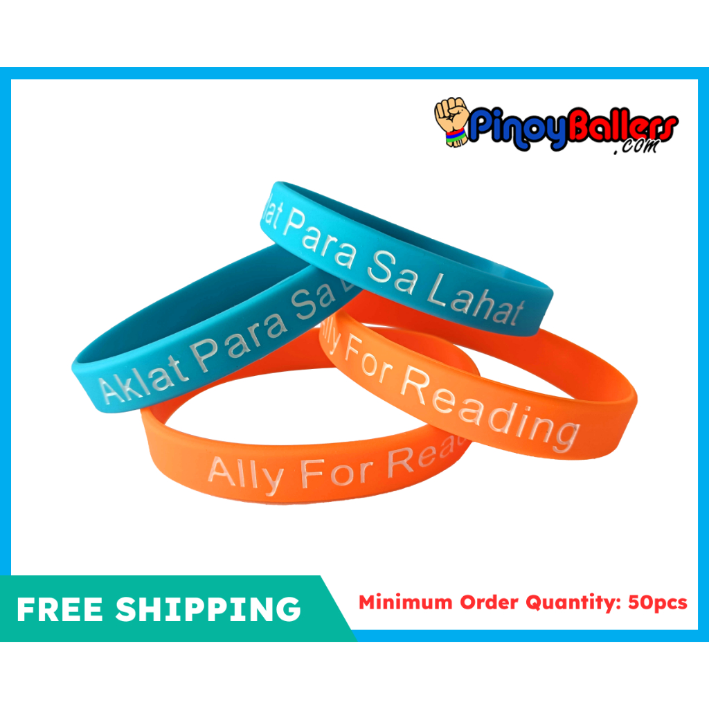 Debossed Fill Silicone Wristbands – Custom Promotional Baller Bands ...