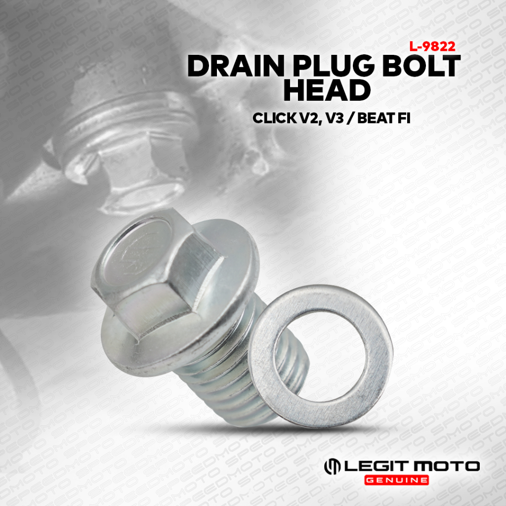 LEGITMOTO CLICK V2/CLICK V3/BEAT FI ENGINE PAN OIL DRAIN PLUG BOLT WITH ...