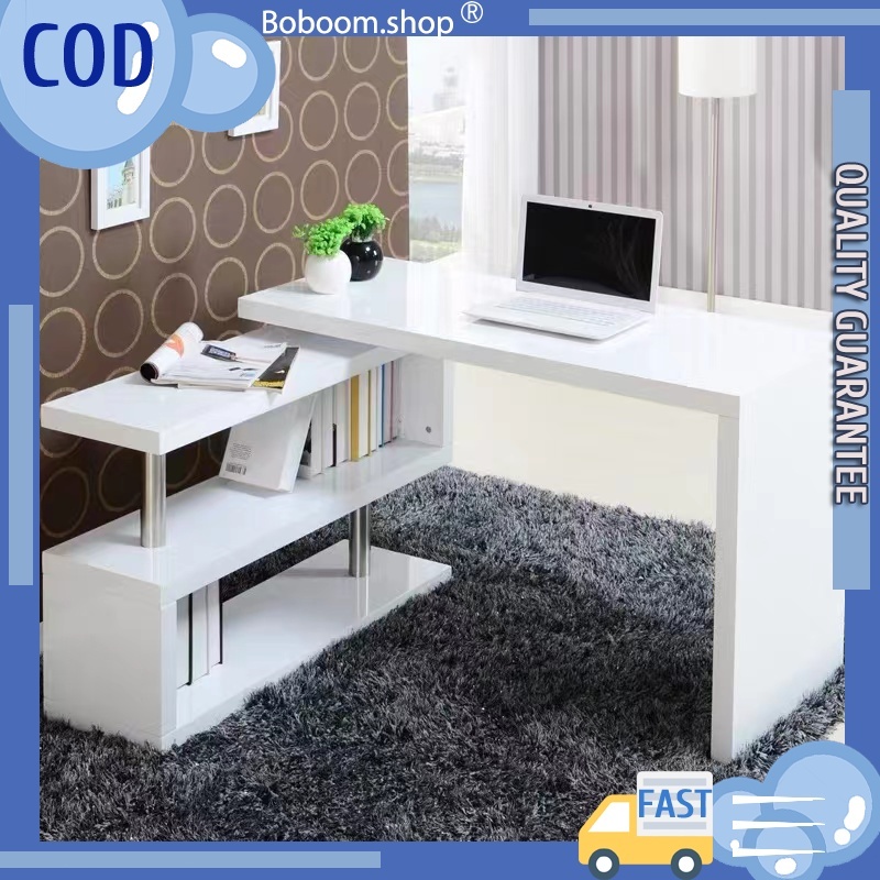♬COD♬ Rotate PC Table Corner Desk Computer Desktop Table Writing Home ...