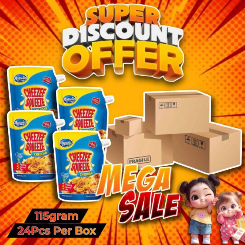 Magnolia Cheezee Squeeze Cheddar 115Gram 24inner Per Box | Shopee ...