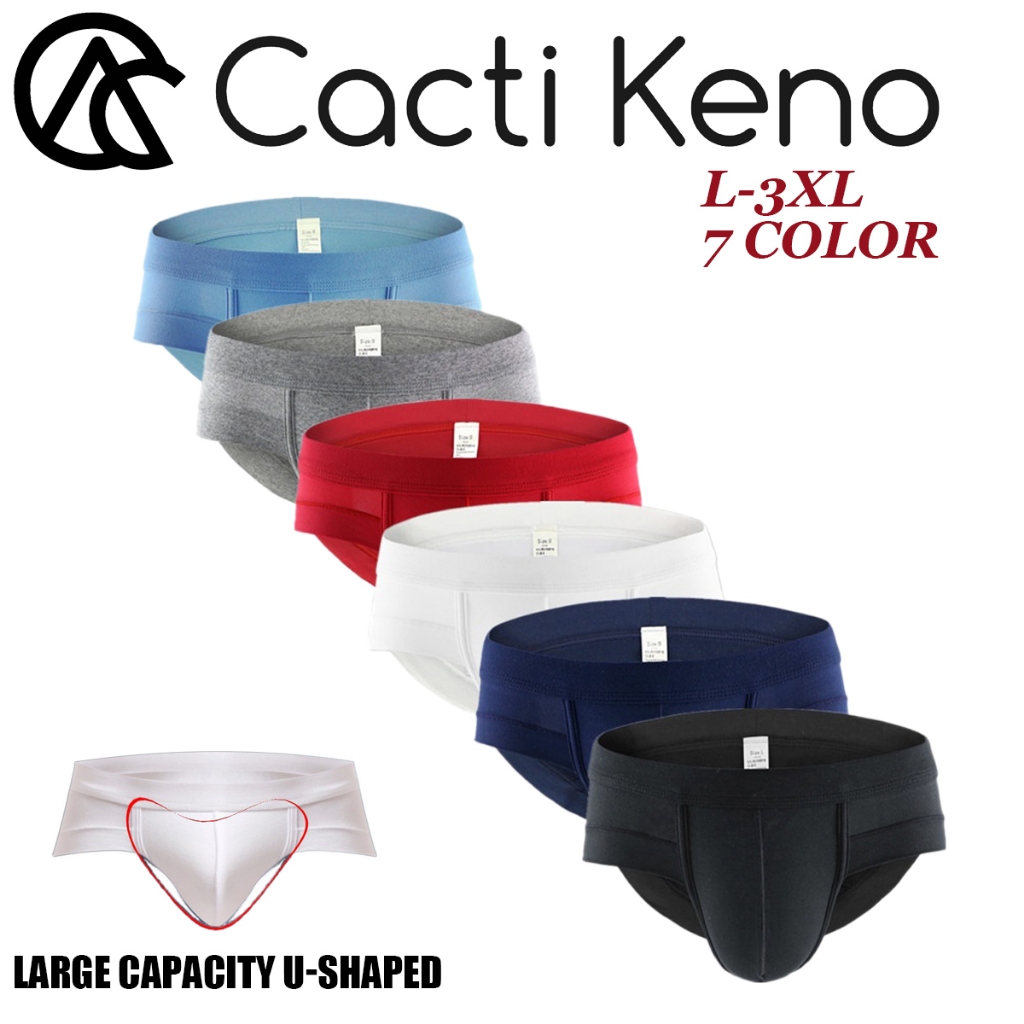 Cacti Keno Men's U-shaped Modal Low Waist Briefs Breathable Underwear ...