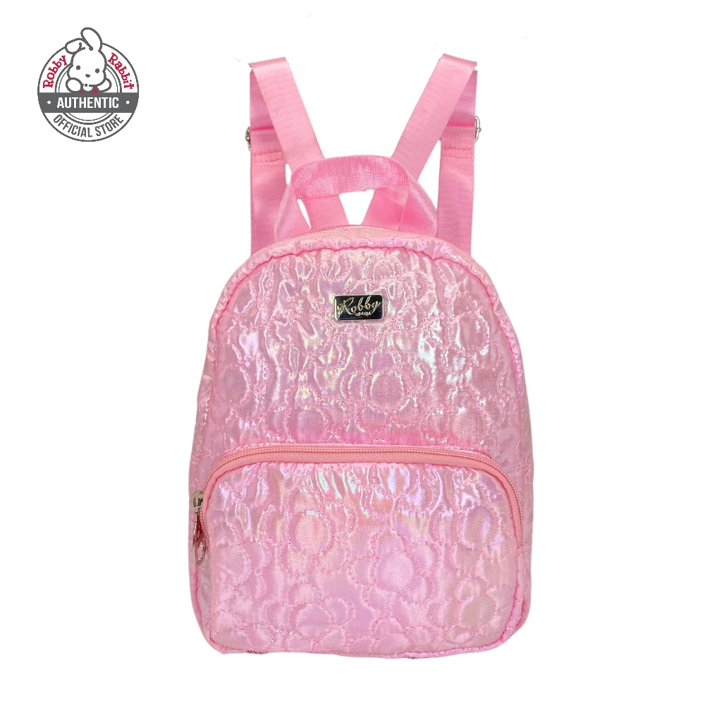 Robby Rabbit Rainbow Flower 9-Inch Backpack (Pink, Purple, Yellow ...