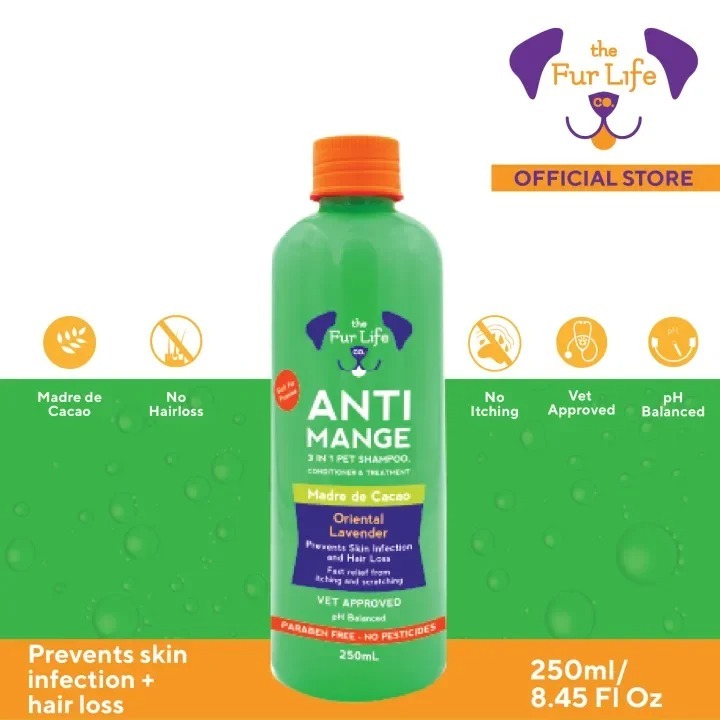 The Fur Life Anti-mange 3-in-1 Pet Shampoo, Conditioner and Treatment ...