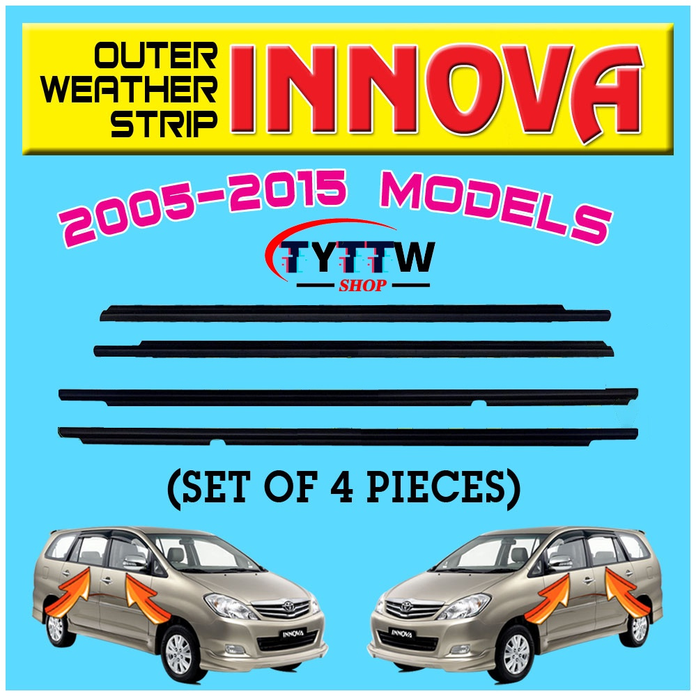 Universal Toyota Innova 2005-2015 car door window weatherstrips trim ...
