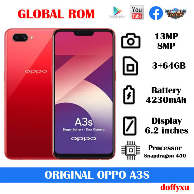 0PP0 A3S 3/64GB Global Original | Shopee Philippines