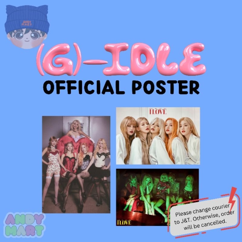G-IDLE I LOVE OFFICIAL FOLDED POSTER (BIG) | Shopee Philippines