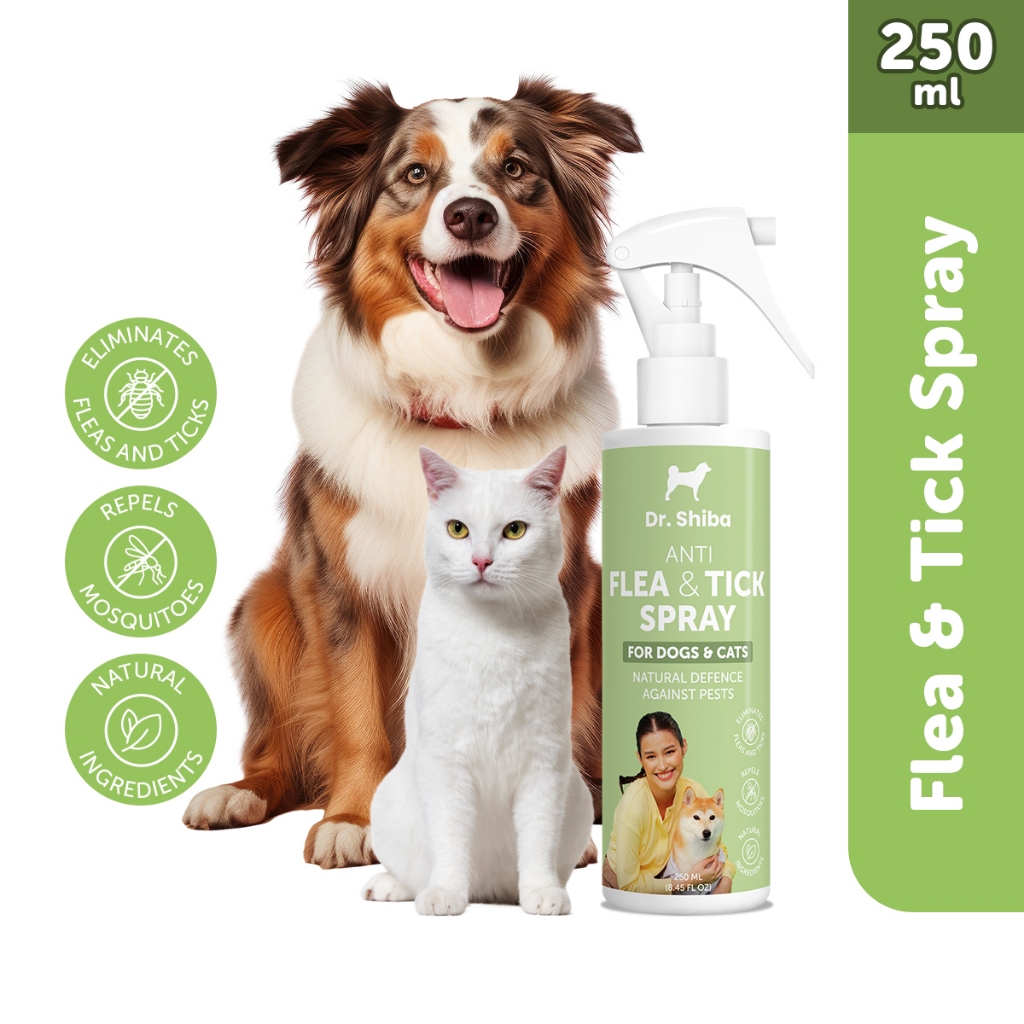Dr. Shiba Anti Flea & Tick Spray for Dogs & Cats | Infused with ...