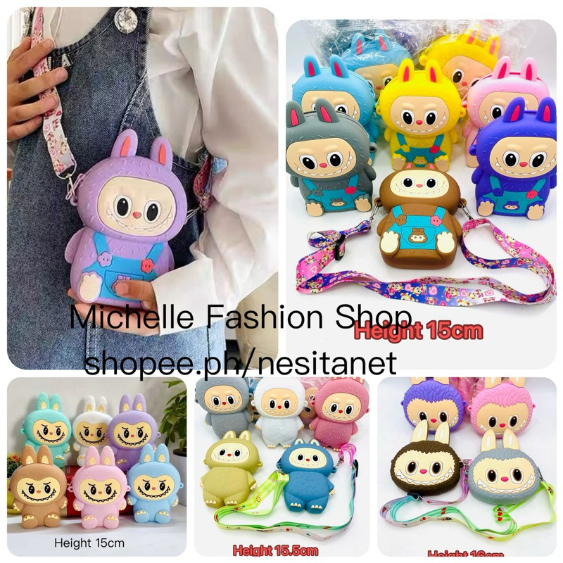 Labubu silicon Sling Bag Crossbody bag Labubu Crossbody Bag, Cartoon ...