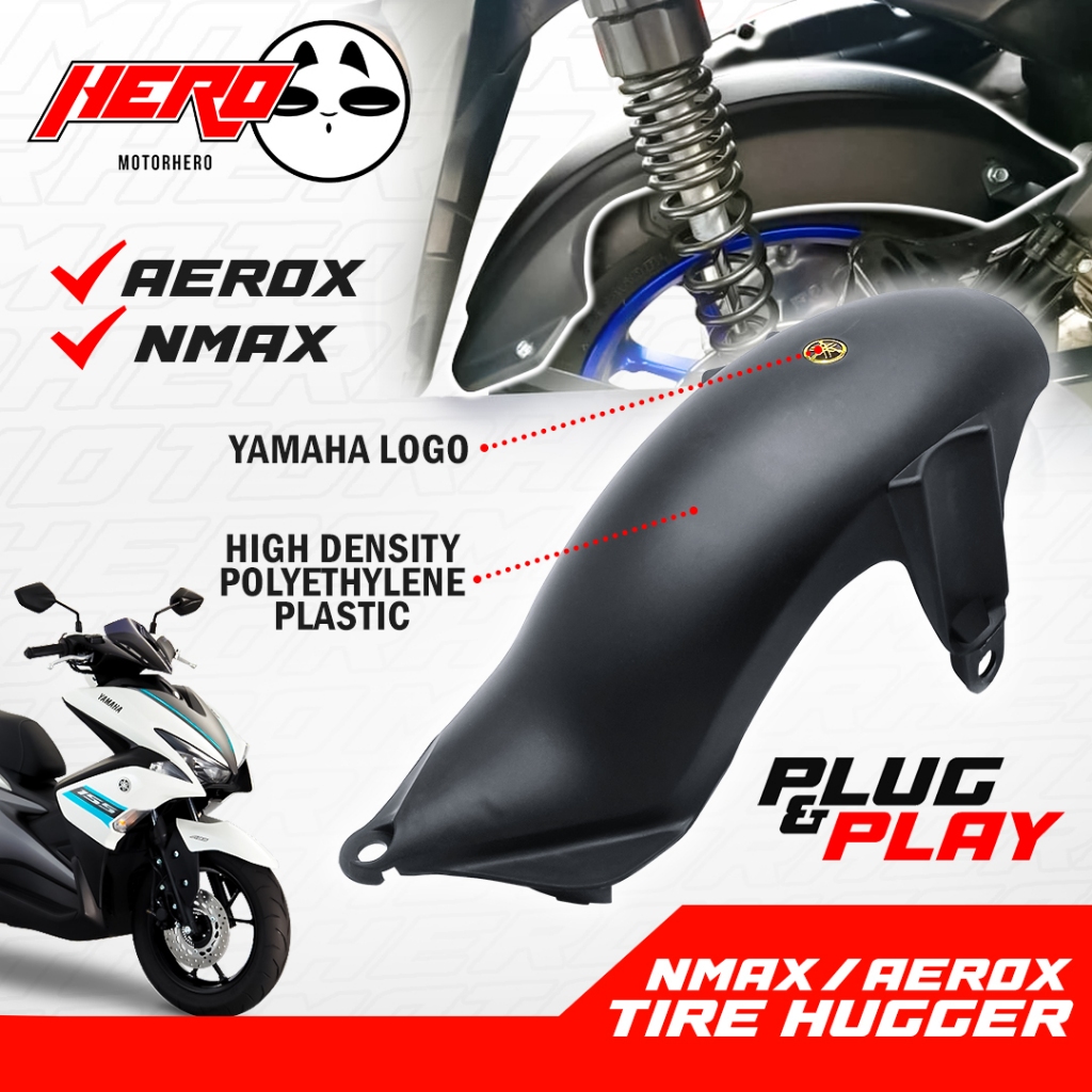 Rear Fender Tire Hugger for NMAX V1/V2 and AEROX V1/V2 ABS Plastic W ...